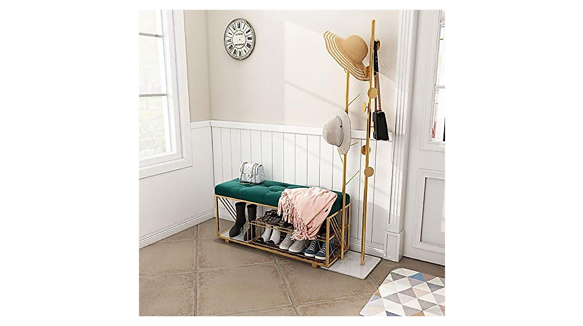 LDCHNH Nordic Shoe Stool Home Entrance Porch Cabinet Storage Bed end ...