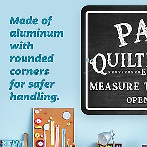 Personalized Quilting Room Chalkboard Look Metal Room Sign (11x14 Inches)