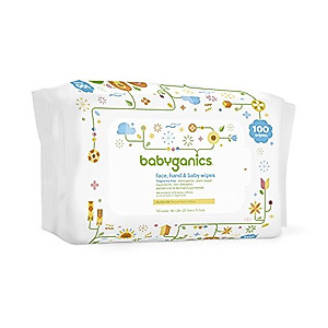 Babyganics Face, Hand & Baby Wipes, Fragrance Free, 1800 ct, Packaging May Vary