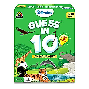 Skillmatics Card Game - Guess in 10 Animal Planet, Gifts for 6 Year Olds and Up, Quick Game of Smart Questions, Fun Family Game