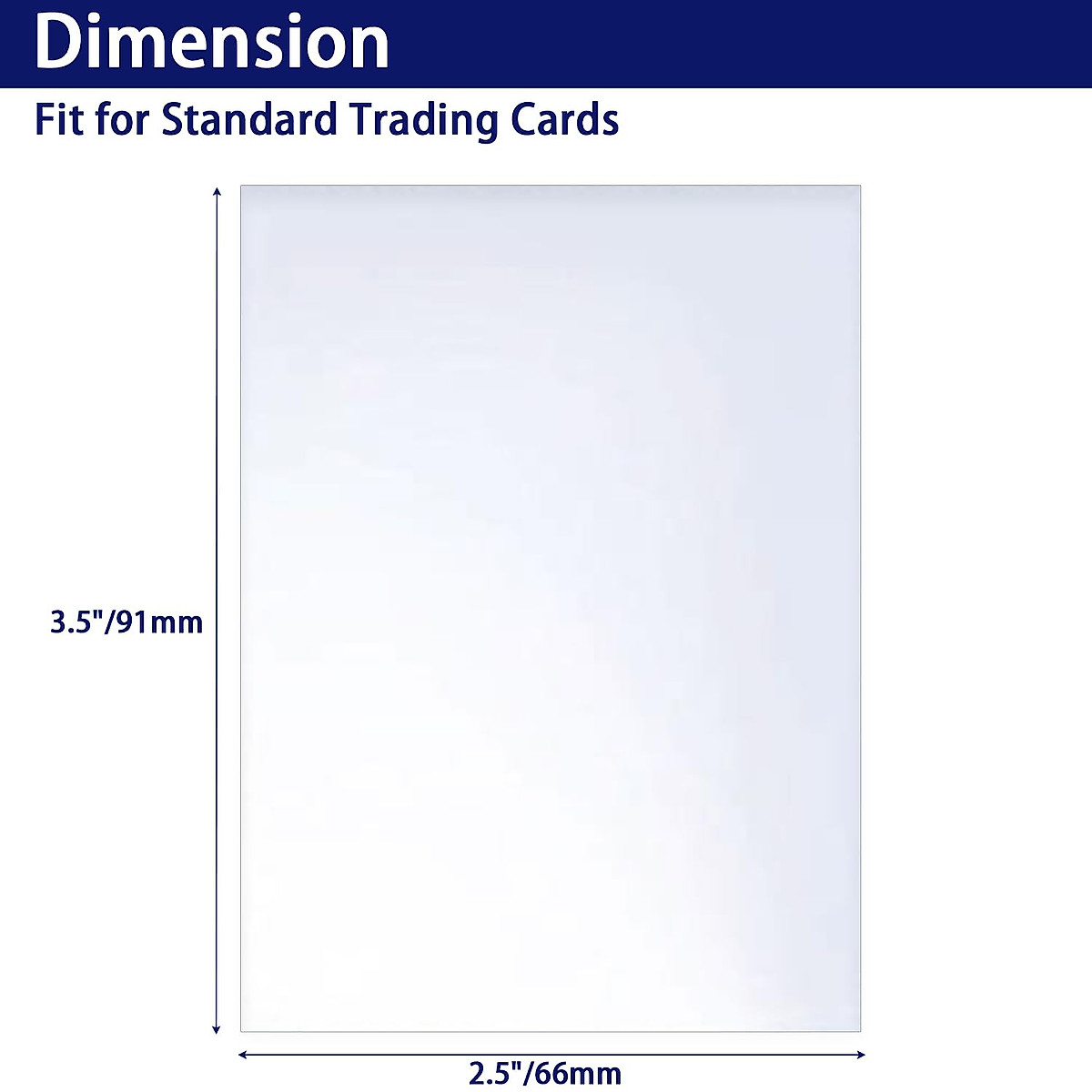 100 Pcs Soft Trading Card Sleeves, Top Loading Penny Card Sleeves for Standard Cards 2.5" X 3.5"，Ultra-Clear Card Protector for Game Cards, Baseball,Sports Cards,Mini Photos