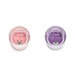 melii Double-Walled Bear Drinking Cup for Toddlers, Kids and Children (Pink + Purple - 2 Pack)