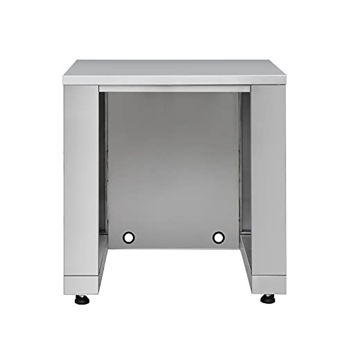 SINDA 6 Piece Modular Outdoor Kitchen Suit, w/Pizza Oven, 4 Burner Natural Gas Grill, BBQ Grill Cabinet, 24" Undercounter Refrigerator, Fridge Cabinet, Sink Cabinet (w/Natural Gas Kit)