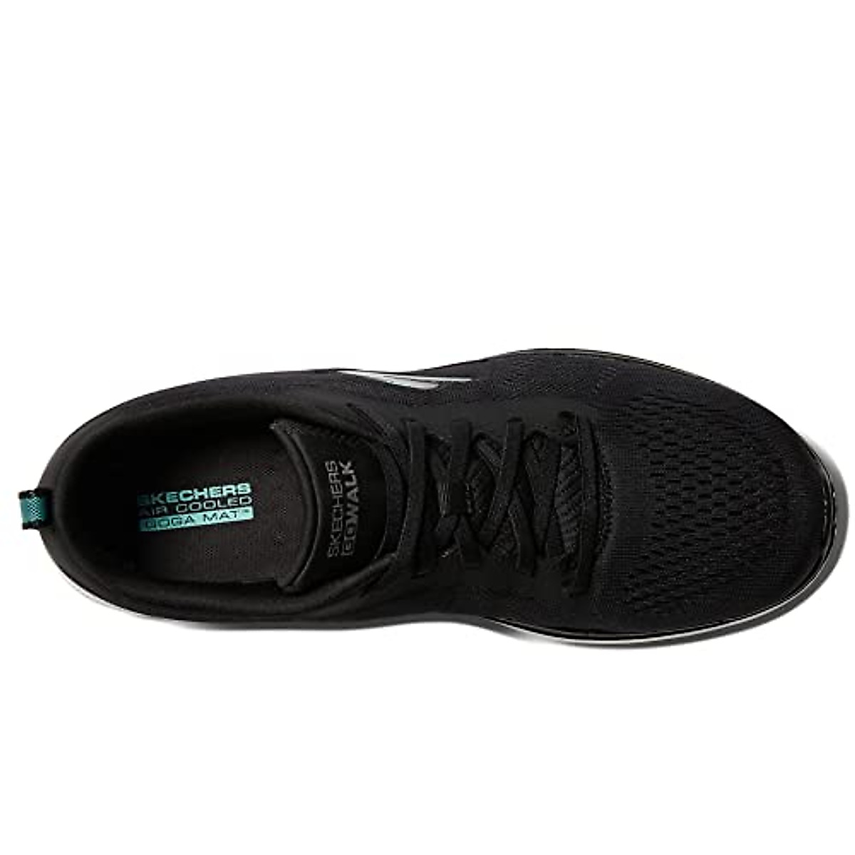 Skechers Women's GO Walk 6-Sky Wind Sneaker, Black/Turquoise, 10