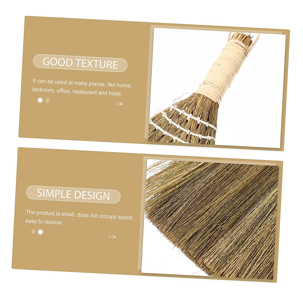 ORFOFE 2pcs Small Cleaning Broom Chinese Decor Bed Broom Brooms Household Cleaning Broom Home Dust Remover Keyboard Cleaning Brush Sofa Sweeping Manual Broom Table Dustpan Brush Wooden