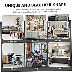 Amosfun 8 pcs Bed Wall Stones Organizer Phrase Crystals Style Divination Rack Stone Essential Shelf Rustic Supplies Mount Wooden Decoration Wood Decorative Shelves Floating Wiccan