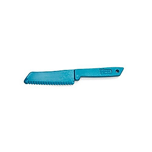 Fox Run Bakeware Buddy Knife, food grade safe plastic kitchen knife,1 x 8 x 0.5, Blue, 4-Inch Blade