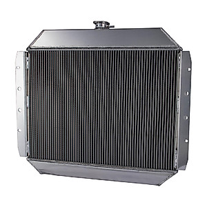 HonorPower 3 Row Core Aluminum Radiator for 1966-1979 Ford Bronco F100 F150 F250 F350 F500 Pickup Truck L6 V8 Engines All AA5052 Aluminum Radiador + 2 X 12 Fan W/Shroud & Relay
