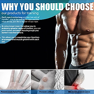 MANUEKLEAR Tricep Rope Cable Attachment Handles, Greater Range of Motion, Tricep Pull Down Rope for Push Downs, Crunches, Facepulls for Professional Gym (Pink)