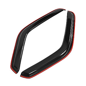 Window Visor Compatible with 1993-2011 Ford Ranger Mazda, in Channel Style Dark Smoke Tint Acrylic Shade Rain Sun Guard Wind Vent Air Deflector by IKON MOTORSPORTS, 1994 1995 1996 1997 1998 1999