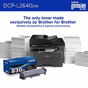 Brother DCP-L2640DW Wireless Compact Monochrome Multi-Function Laser Printer with Copy and Scan, Duplex, Mobile, Black & White | Includes Refresh Subscription Trial(1), Amazon Dash Replenishment Ready