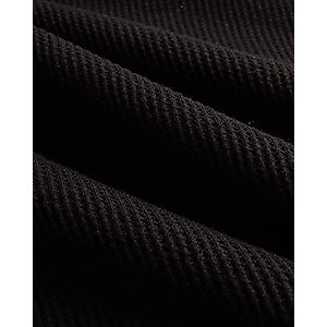 U.S. Polo Assn. Men's Thermal Shirt - Long Sleeve Waffle Knit Top, Size Medium, Solid Black