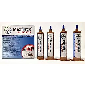 Max Force Roach Killer - Select - German Roach Killer with Premium Chemical Resistant USA-Supply Gloves- 4 Tubes×30g
