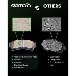 Ceramic Brake Pads Kits,SCITOO 8pcs Brakes Pads Set fit for 2006-2012 for Ford Fusion,2007-2012 for Lincoln MKZ,2006 for Lincoln Zephyr,2006-2013 for Mazda 6,2006-2011 for Mercury Milan