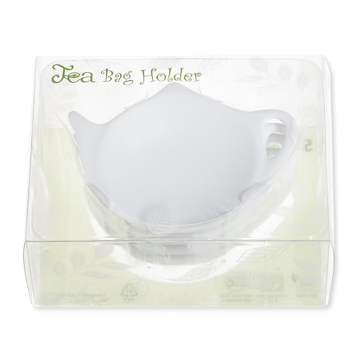 Supreme Housewares Tea Bag Holder Set of 4, Teapot Shaped Tea Bag Coasters Spoon Rests Saucer Seasoning Dish Set Teabag Holder (Winter Birds)