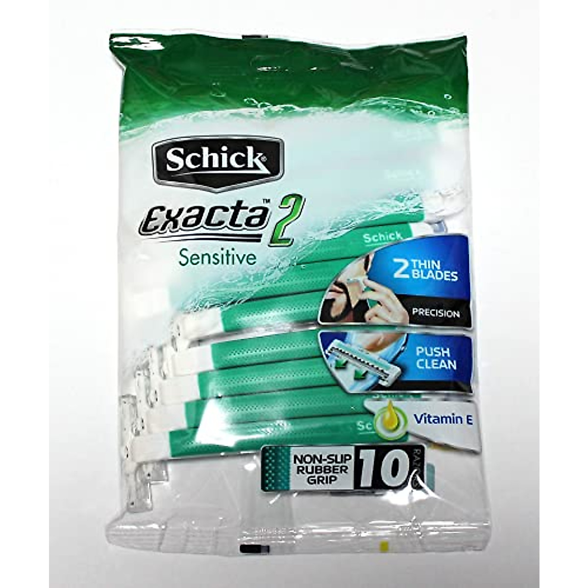 Schick Exacta2 Sensitive Disposable Razor, 10 Count (1Pack)
