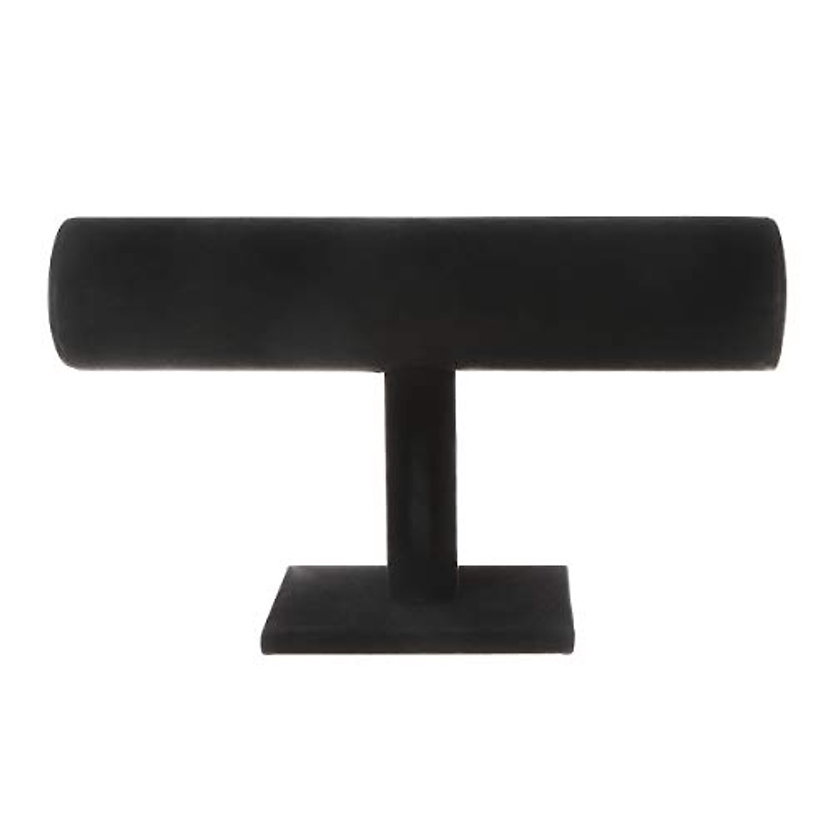 TENINYU Hovering T-Bar Bracelet Necklace Earring Bangle Pendants Anklet Tower Watch Key Jewelry Display Stand for Home Organization (Black Velvet)