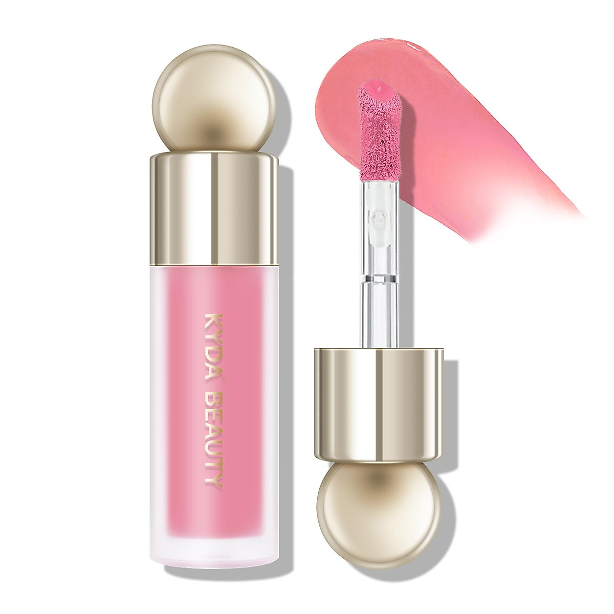 KYDA Liquid Blush, Matte Tinted for Cheeks, Lasting Dewy Finish, High Pigment Soft Creamy Blush, Blendable Lightweight Cover-Cool Pink