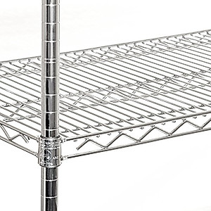 Seville Classics UltraDurable Commercial-Grade 5-Tier NSF-Certified Wire Shelving with Wheels, 60" W x 18" D, Plated Steel