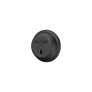 Schlage B60 N 622 Deadbolt, Keyed 1 Side, Highest Residential Security, Matte Black