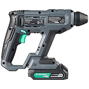 Amazon Brand - Denali by SKIL 20V Cordless Rotary Hammer Kit with 2.0Ah Lithium Battery and 2.4A Charger, Blue