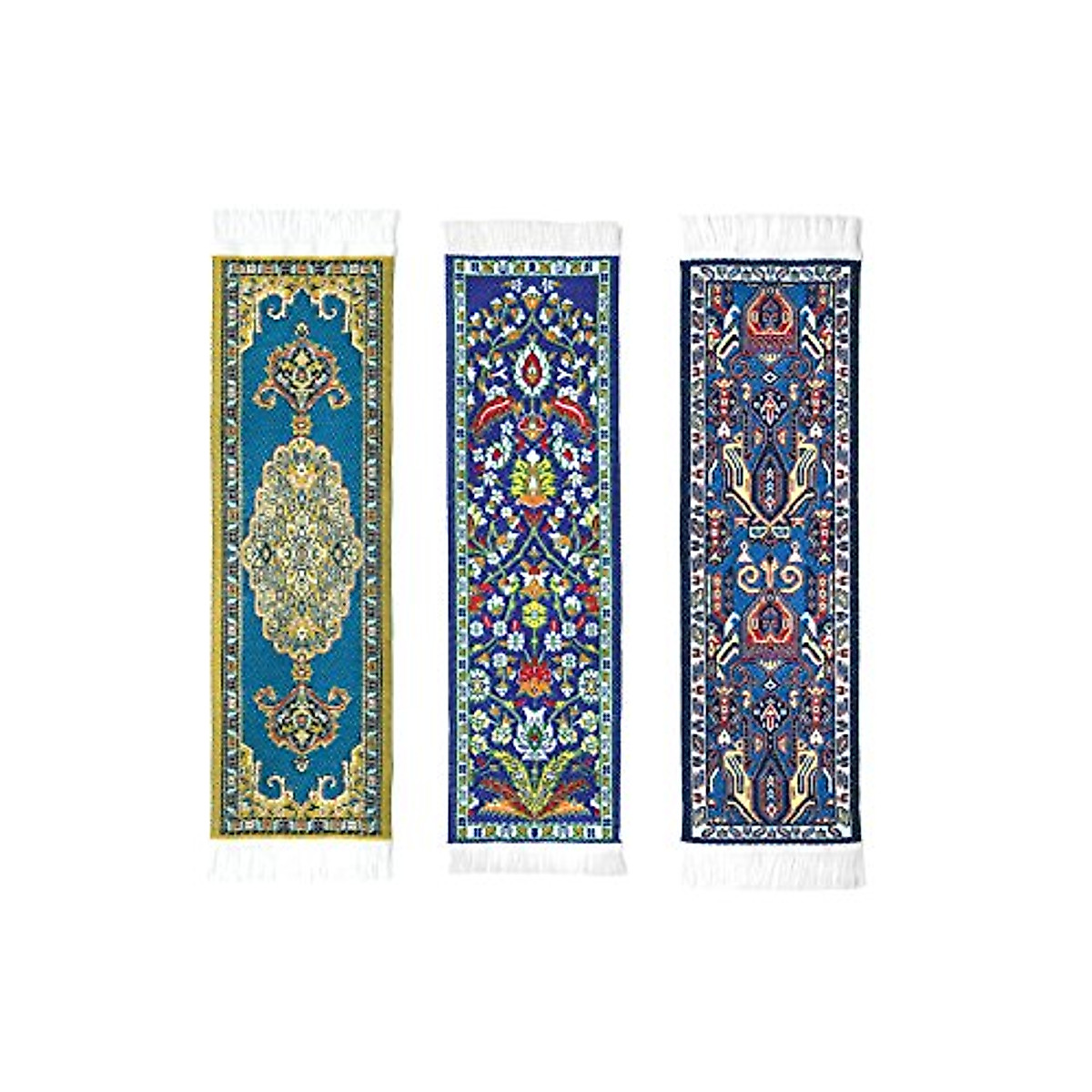Oriental Carpet Bookmarks Urumchi - Authentic Woven Carpet - RUG BOOKMARKS - Beautiful, Elegant, Woven Cloth Bookmarks! Best Gifts for Men Women Adults Teens Teachers & Librarians!