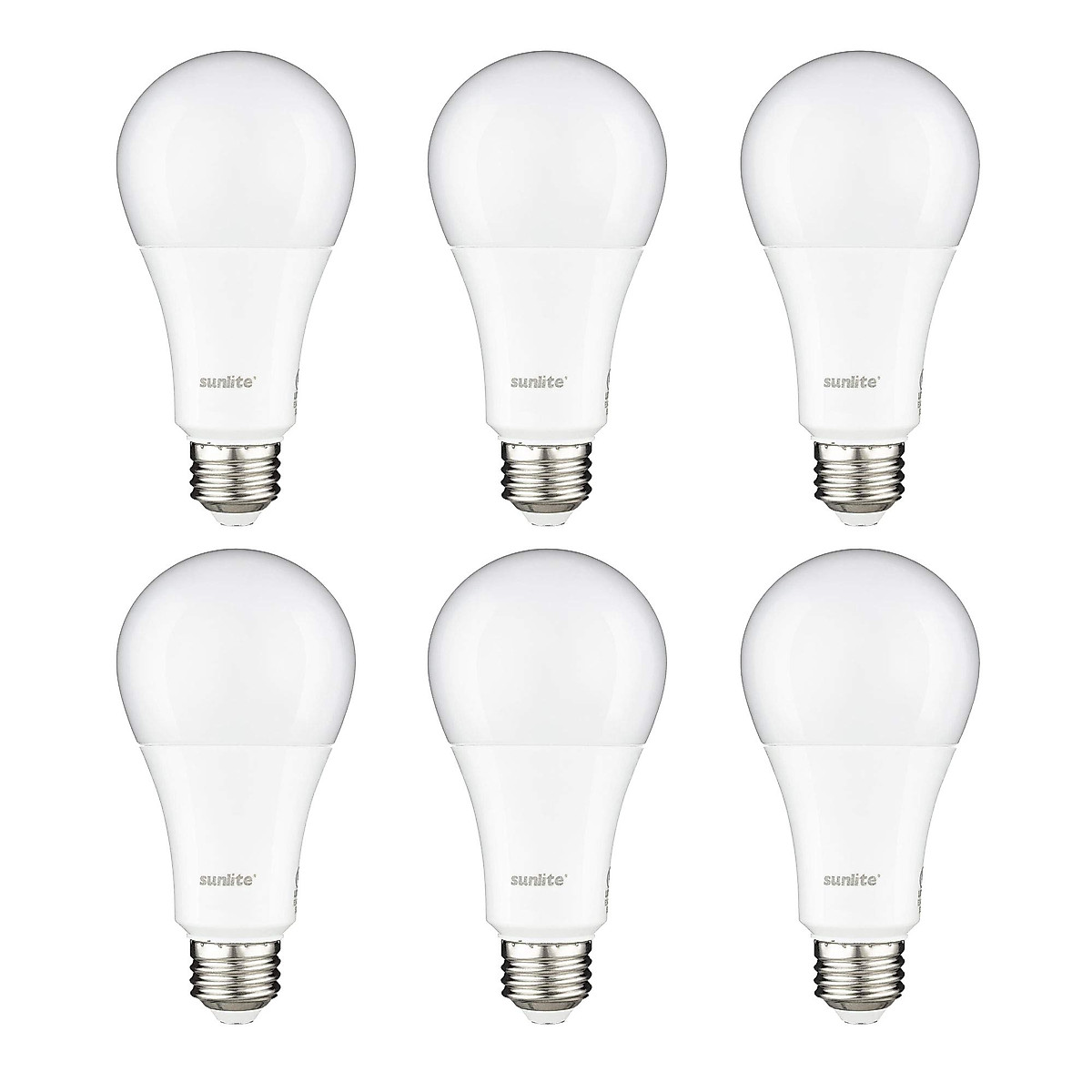 Sunlite 40235 LED A21 Light Bulb, 20 Watts (150w Equivalent), 2550 Lumens, Medium E26 Base, 120-227 Multi-Volt, Non-Dimmable, UL Listed, 5000K Super White, 6 Pack