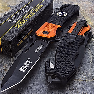 TAC Force 8.5" EMT Rescue Spring Assisted Tactical Pocket Knife Blade Open