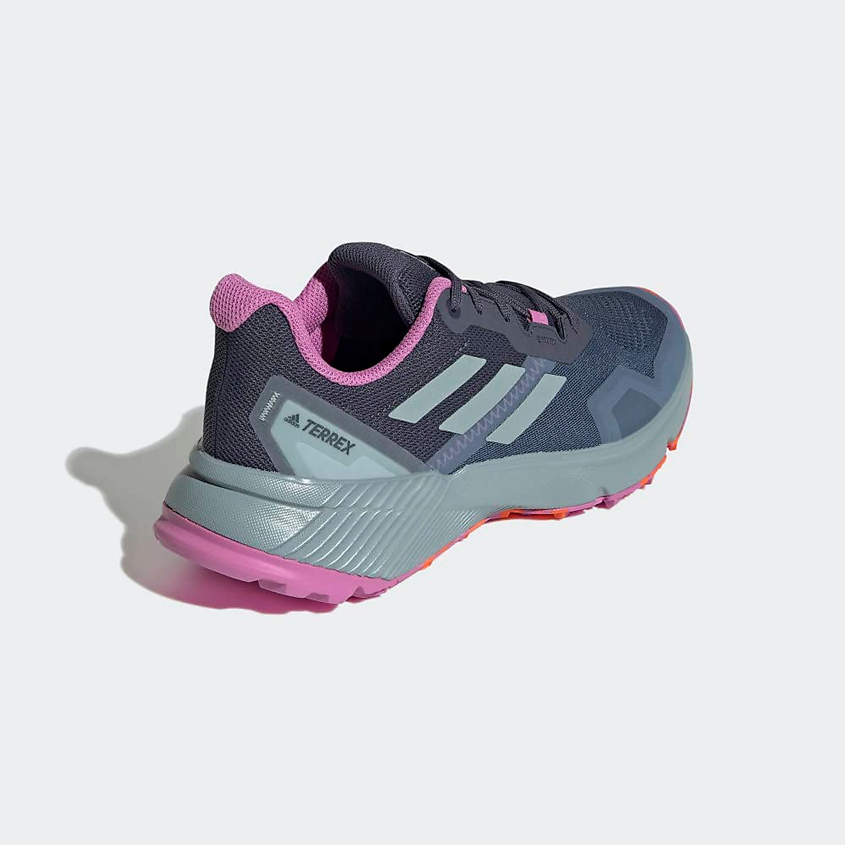adidas Women's Terrex Soulstride Trail Running Shoe, Wonder Steel/Magic Grey Metallic/Pulse Lilac, 7.5