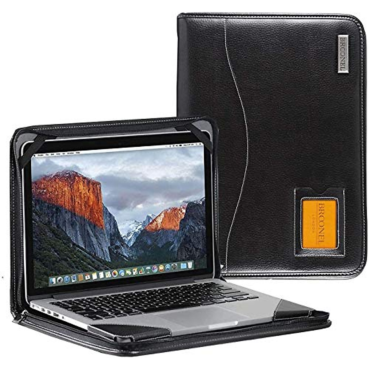 Broonel - Contour Series - Black Heavy Duty Leather Protective Case - Compatible with Lenovo IdeaPad Gaming 3 15ARH05 Laptop