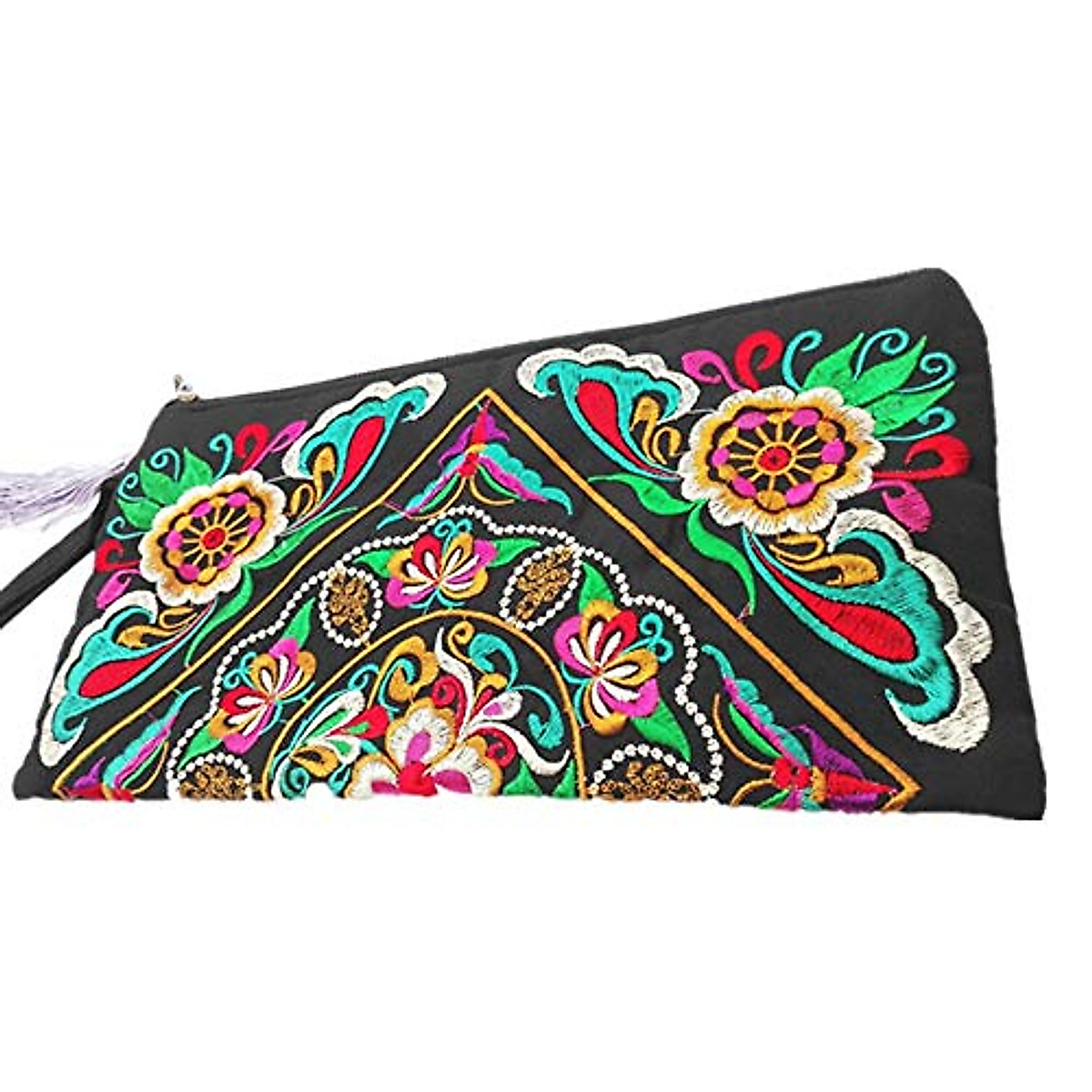 Clutch Purse, Embroidery Flower Clutch Handbag Evening Bags Handbags Wristlet Clutches Bag Wallet Summer Beach Bag for Women