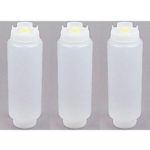 Fifo Sauce Squeeze Bottle Colour: White. Capacity: 591ml (20oz) — Pack of 3