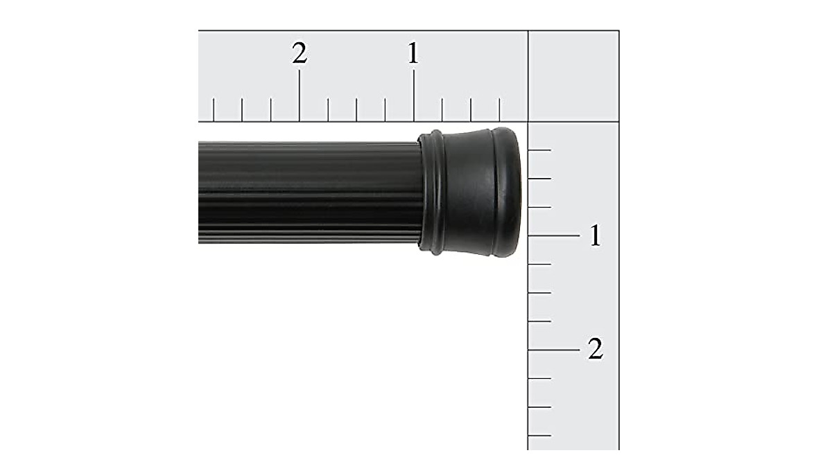 Adjustable Spring Tension Utility Rod - 42-72 in Black