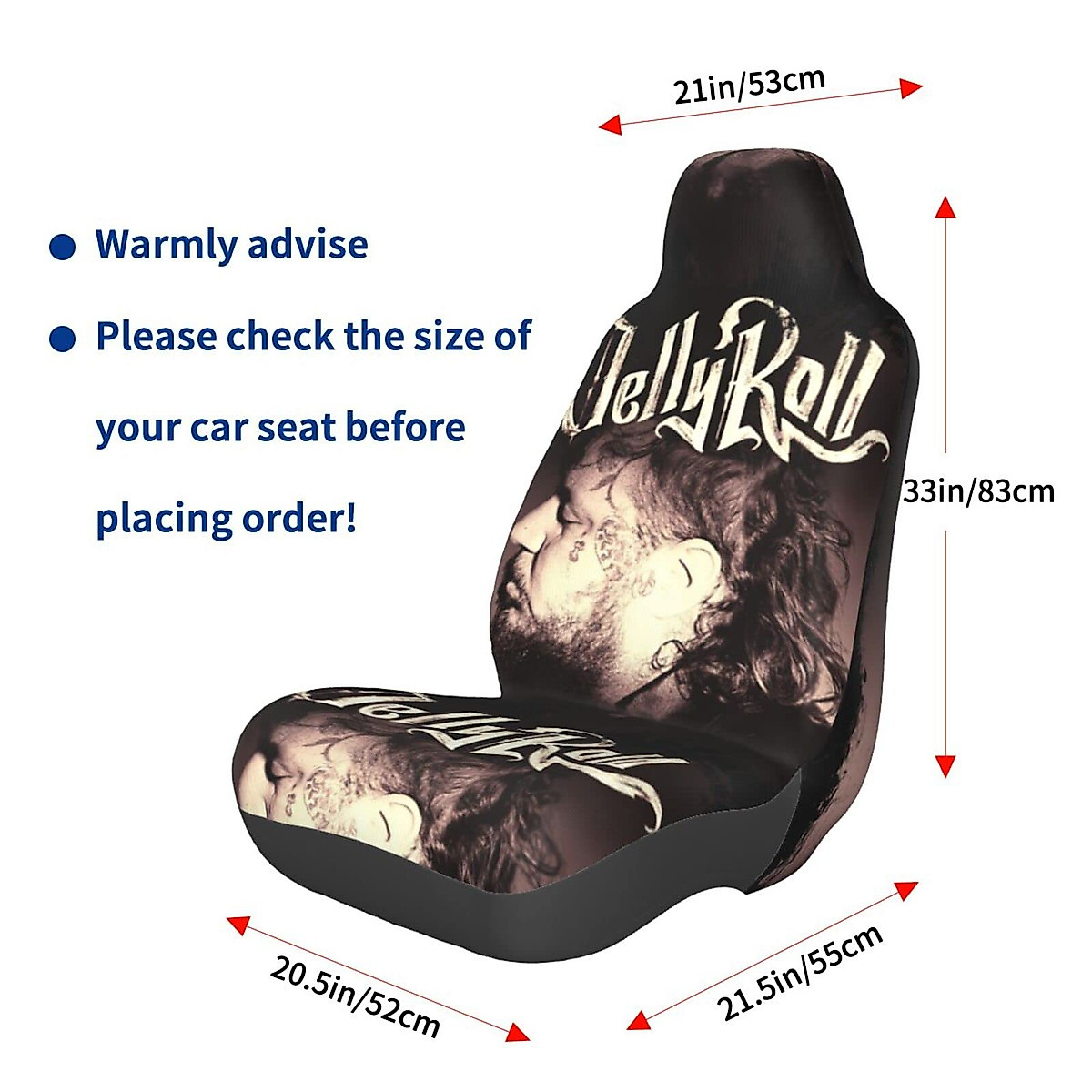 Vesjkjoldl Jelly Rapper Rock Roll Car Seat Cover Vehicle Cushion Covers for Automotive Car Seat Protector Front and Back Car Accessories Auto Interior Covers for Adult Comfortable Car Chair Cover