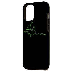 iPhone 14 Plus CBD Molecule Marijuana Funny Cannabis Weed Stoner Case