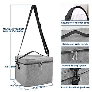 Aprikostein Small Cooler Asclassic, Soft Cooler Bags Insulated 17L 20 Can Portable Collapsible Cooler, Lunch Box Cooler for Men Work Beach Travel Camping, Gray