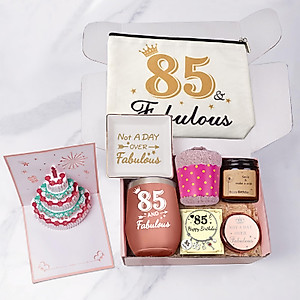 85th Birthday Gifts For Women, Insulated Tumbler Birthday Gifts Basket For 85 Year Old Woman, Unique Birthday Gift Box Ideas For Her Mom Grandma Sister Wife Best Friend Turning 85