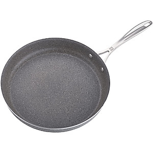 ZWILLING Vitale 12-inch Nonstick Frying Pan, Aluminum, Scratch Resistant, Made in Italy,Gray