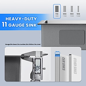 POPFLY 20×16 inch Drop In Kitchen Sink, 304 Stainless Steel Overmount Single Bowl Small Prep Bar Sink, 18 Gauge Top mount Handmade Deep Kitchen Sinks with 2 Holes, Brushed