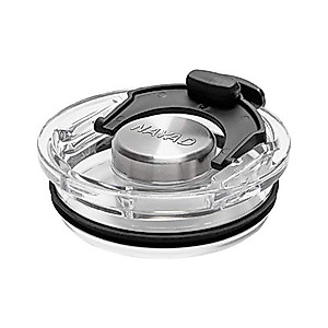 NAYAD Stainless Steel Vacuum Insulated Thermos Tumbler, Automotive Cup Holder Compatible Travel Coffee Mug Water Bottle with Straw and Lid for Iced Cold/Hot, 22 oz, Black