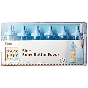 Darice, 12 Piece, 5 inch, Blue Baby Favor Bottle