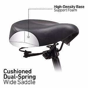 sixthreezero Around The Block Men's Beach Cruiser Bike, Single Speed Step-Through Touring Hybrid Bicycle with Rear Rack, 26 Inch Wheels, Matte Black