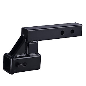 Towever 84122 Towever Receiver Hitch Extender with 4" Drop/Rise, 9" Extension, Hitch Riser Solid Tube (GTW/TW 5000/500 LBS) with Pin and Clip