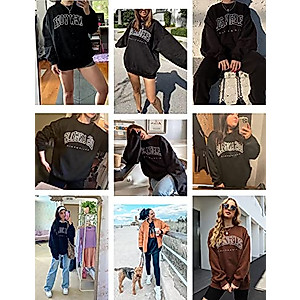 BBX Lephsnt Womens Sweatshirts and Hoodies Graphic New York Oversized Ladies Sweatshirts Fleece Pullover Hoodies(GREY,M)