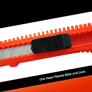 Birdz Utility Knife Box Cutter Razor Auto-Lock 4-Pack Set, Retractable Box Cutter Snap Off Blades Knife, for Office, Home, Arts, Crafts, Red and Yellow