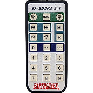 Earthquake Sound DJ-Quake (Ver 2) 12-inch 1200-Watt Subwoofer with Built-In Amplifier, USB/SD, and Bluetooth, Black