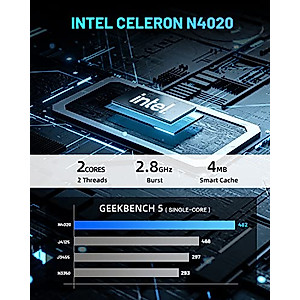 ATOPNUC Mini PC Intel Celeron N4020 Mini Desktop Computers, Micro Computer Support M.2 SATA SSD/2.5-inch SSD,4K HD,Dual WiFi, BT5.0 for Business Home Office N4020 4GB+128GB / Windows 10 Pro