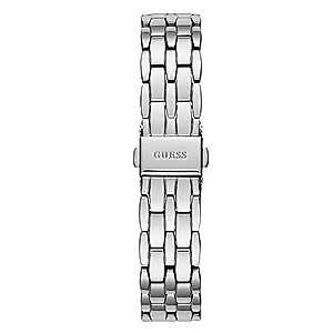 GUESS Stainless Steel + Pink Crystal Bracelet Watch. Color: Silver-Tone (Model: U1062L2)