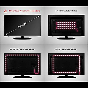 Nexillumi LED Strip Lights 6.56ft TV LED Backlight for 24 Inch-60 Inch TV RGB LED Strip USB Powered, APP Control Sync to Music, Bias Lighting, 5050 RGB for Mirror, PC, Android iOS