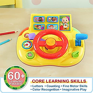 CoComelon Learning Steering Wheel, Learning & Education, Officially Licensed Kids Toys for Ages 3 Up, Gifts and Presents by Just Play